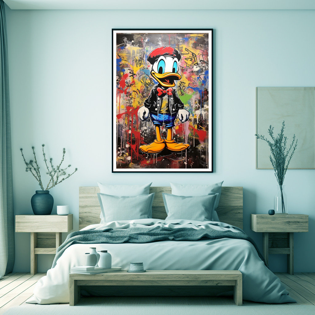 Donald Duck Street Art Graffiti POSTER ART PRINT Wall Decor - Etsy