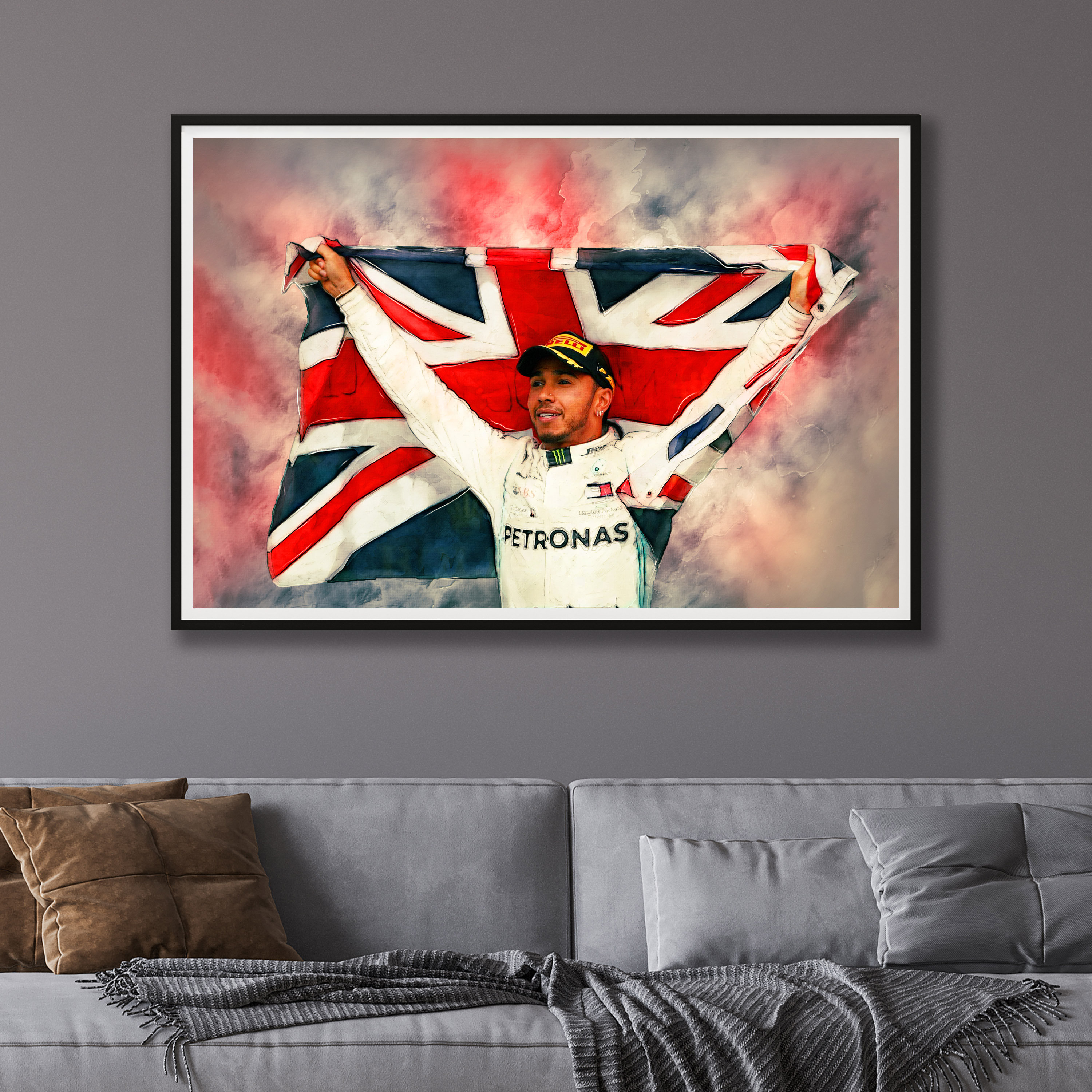 Lewis Hamilton Flag Formula 1 Poster Wall Art unframed Art - Etsy