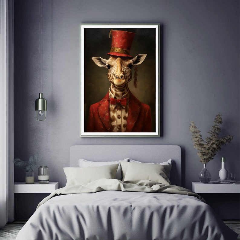 Gothic Giraffe Vintage Renaissance ART POSTER PRINT Victorian Gothic ...