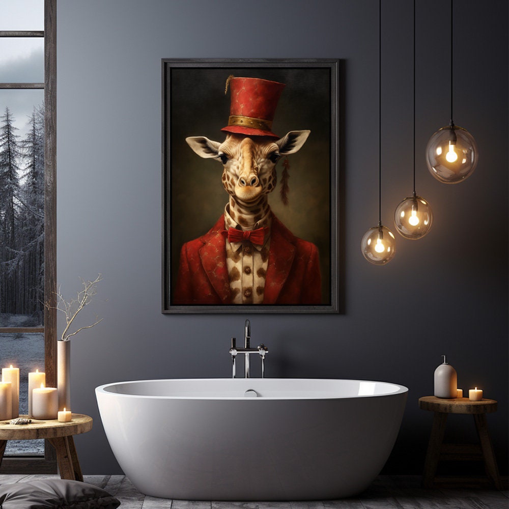 Gothic Giraffe Vintage Renaissance ART POSTER PRINT Victorian Gothic ...