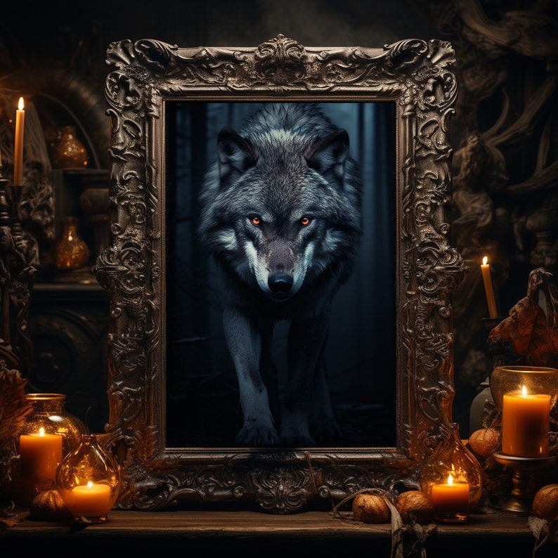 Wolf Dark Forest Gothic ART POSTER PRINT Wall Decor Gifts - Etsy Canada