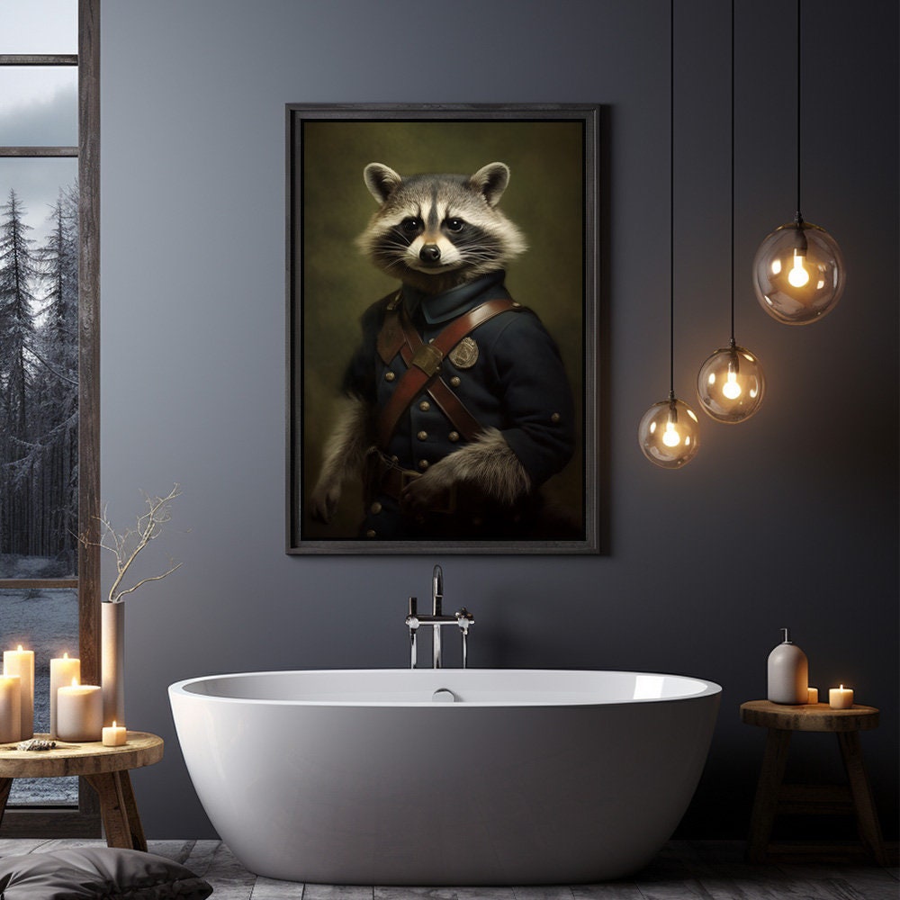 Gothic Racoon Vintage Renaissance ART PRINT POSTER Victorian Gothic ...