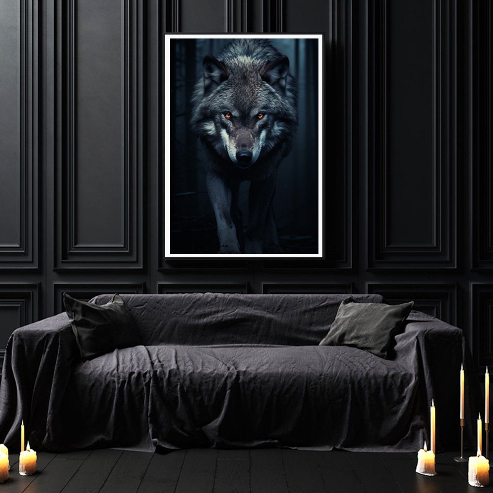 Wolf Dark Forest Gothic ART POSTER PRINT Wall Decor Gifts - Etsy