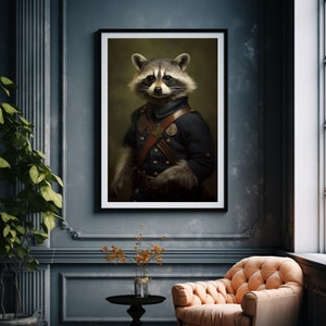 Gothic Racoon Vintage Renaissance ART PRINT POSTER Victorian Gothic ...