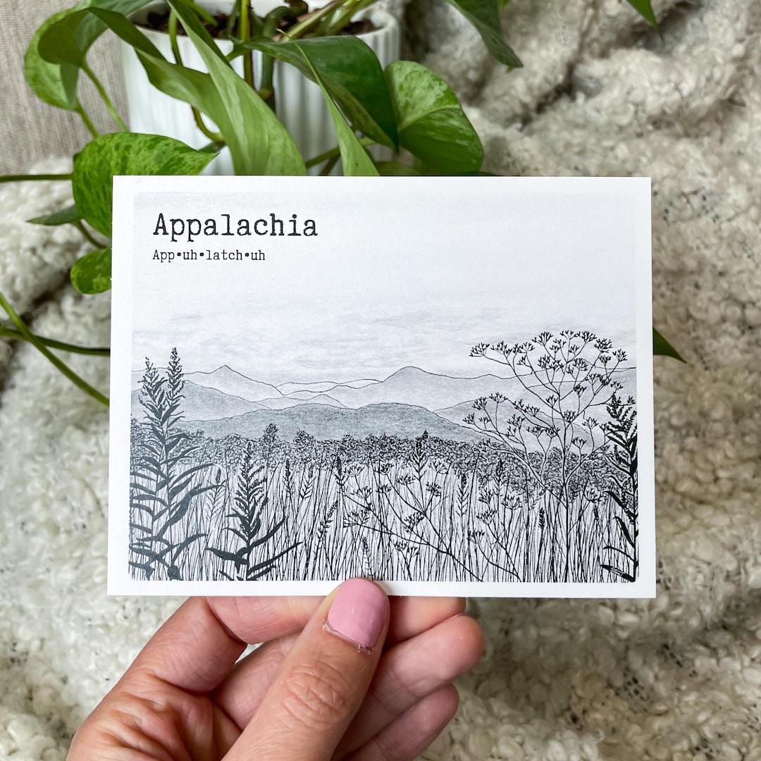 Tennessee Postcard – Hand Drawn Appalachia Art | Nature Postcard ...