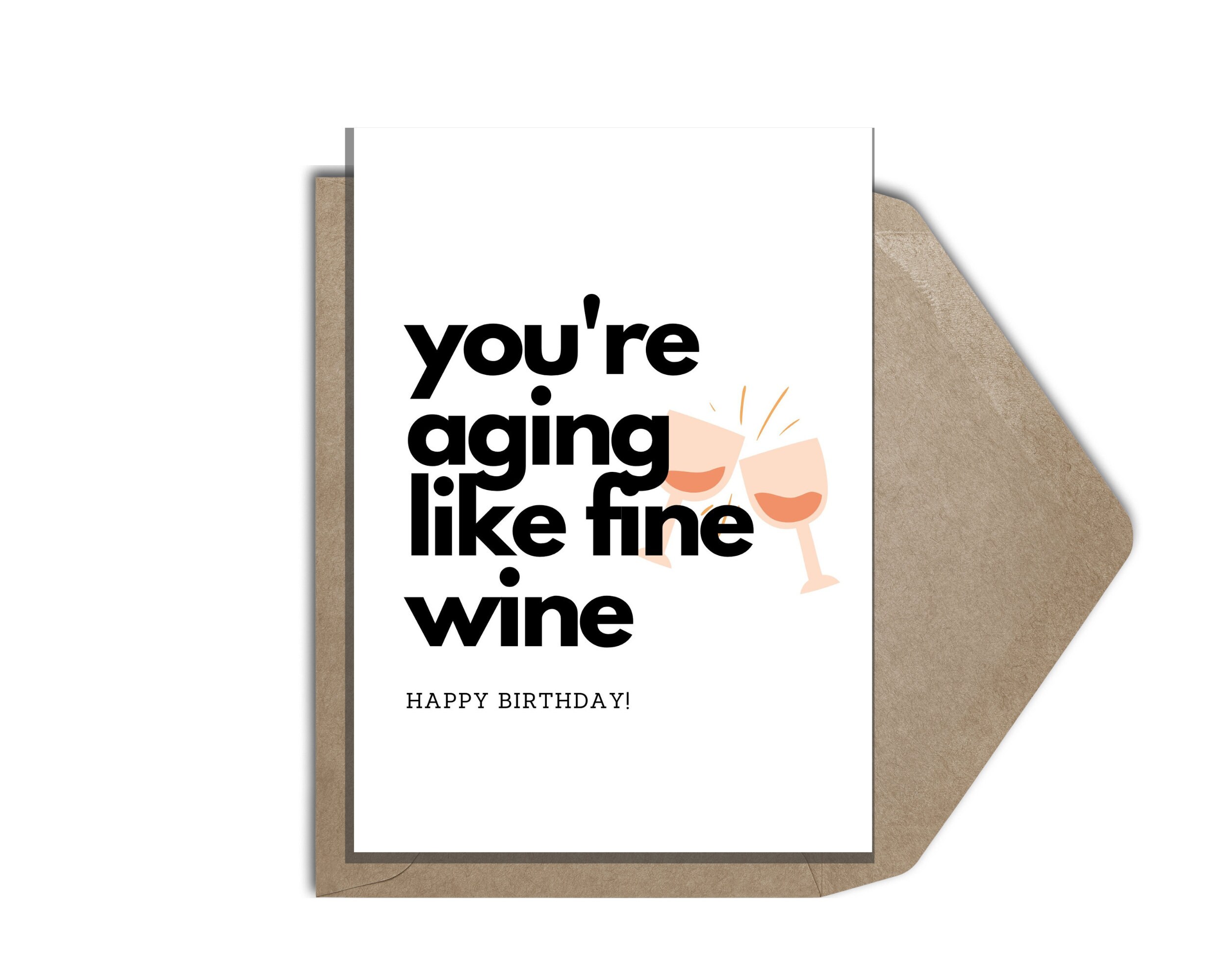 Printable Wine Birthday Card Printable Birthday Card Funny Etsy Canada