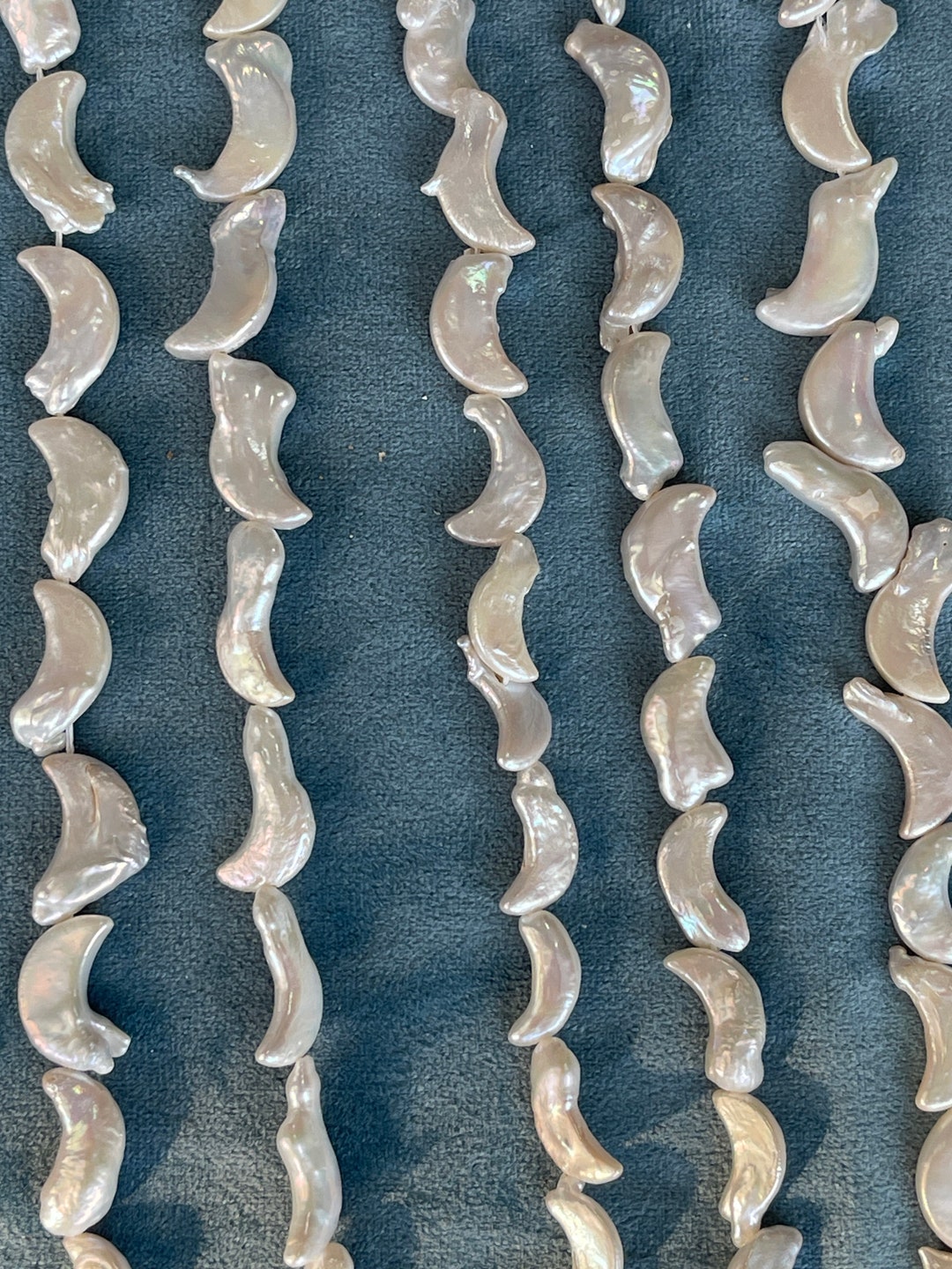 Moon Shape Pearl, Freshwater Baroque Pearl, Loose Moon Pearl, White ...