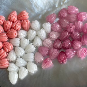 20pcs Hawaiian Pikake Beads, Hawaii Jasmine Flower Loose Beads, Island ...