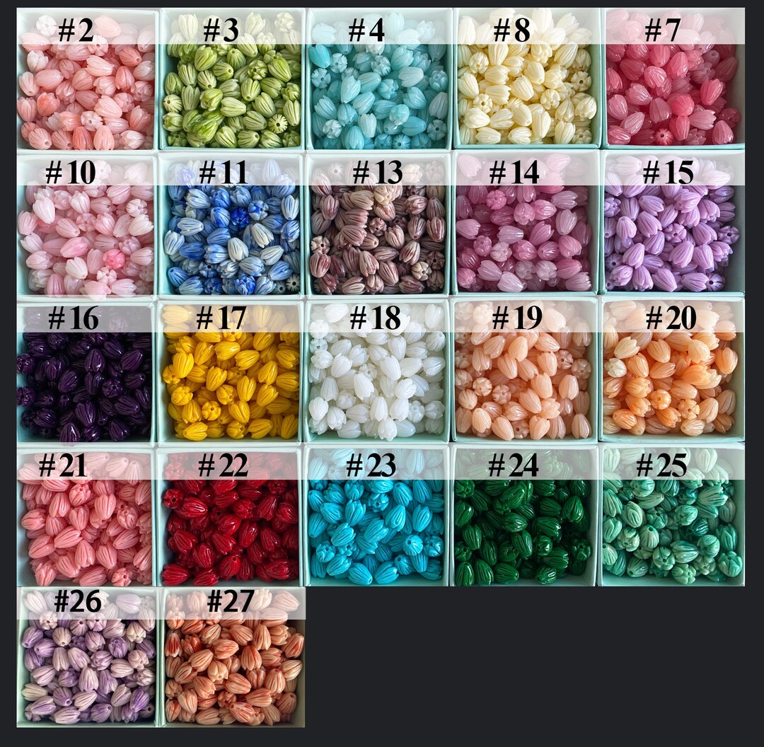 20pcs Hawaiian Pikake Beads, Hawaii Jasmine Flower Loose Beads, Island ...