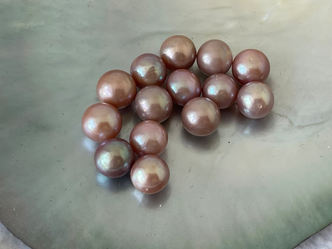 Natural Lavender Round Edison Pearl, Pearls, Fresh Water Pearls, Loose ...