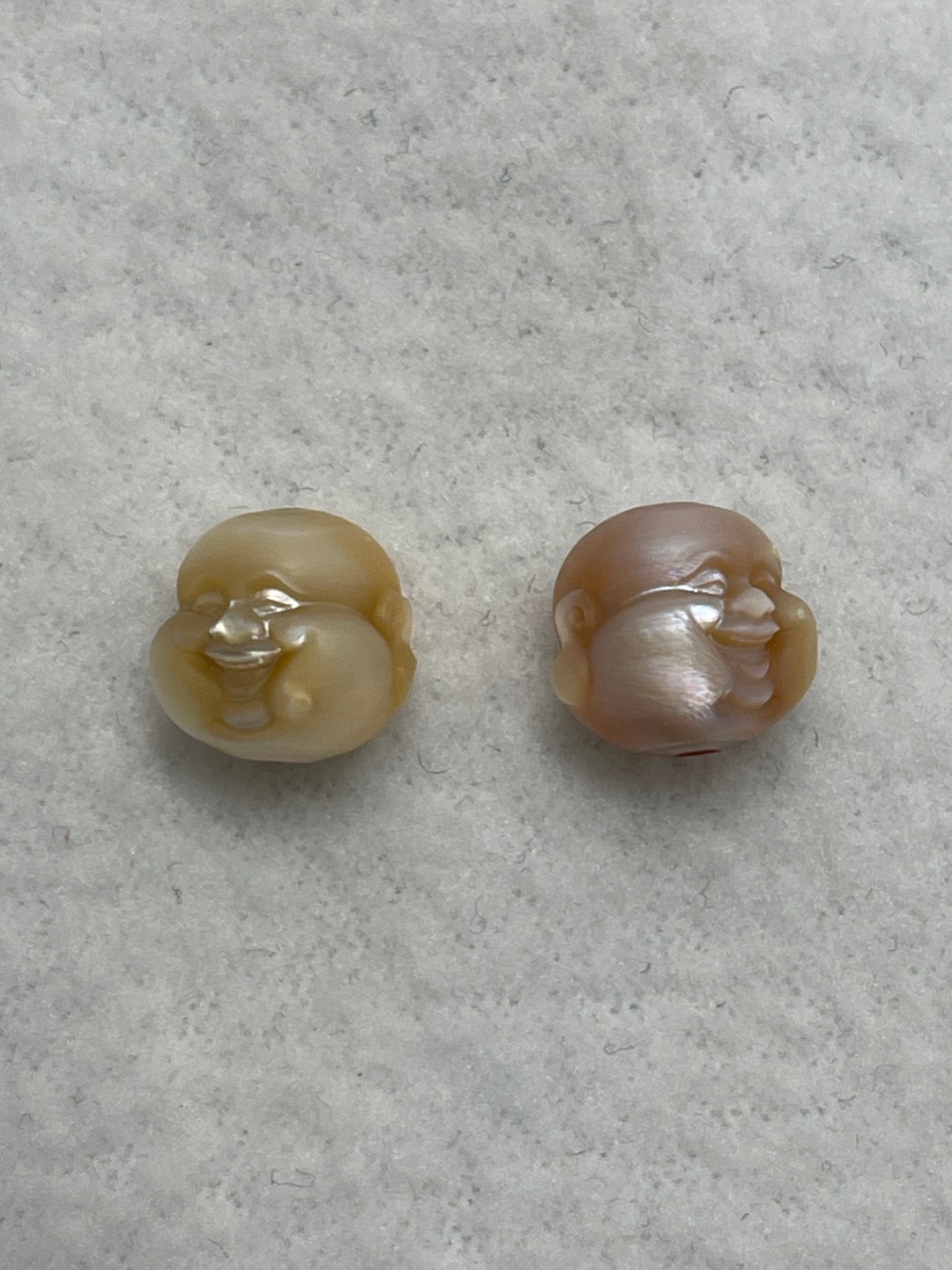Hand Carved Edison Pearl Buddha Beads for DIY Earrings, Necklaces ...