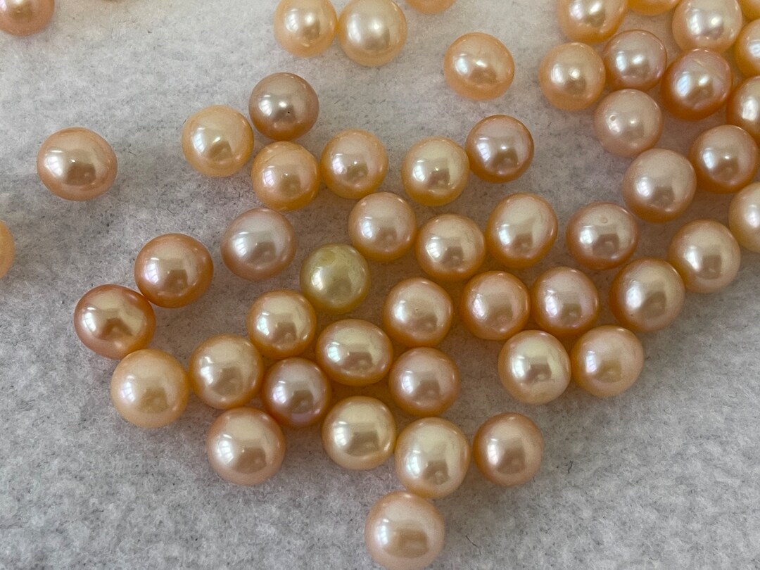 AAA 6-7mm Natural Round Pink Fresh Water Pearl for Earrings, Necklace ...