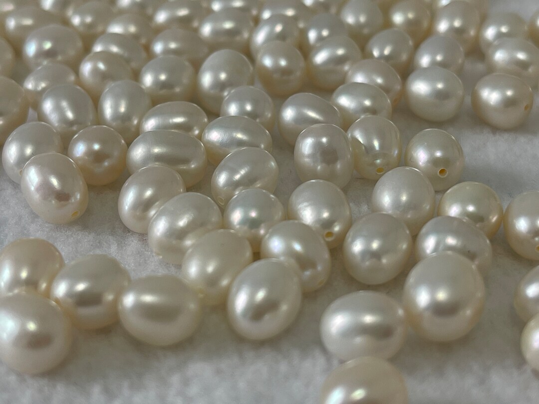 10pcs AAA 6-7mm Non-drilled Half Drilled Full Drilled Rice Drop Fresh ...