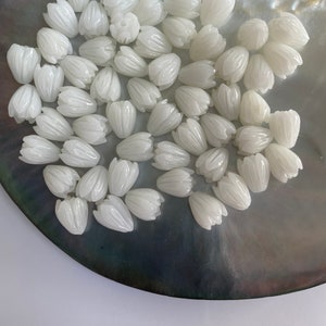 20pcs Hawaiian Pikake Beads, Hawaii Jasmine Flower Loose Beads, Island ...