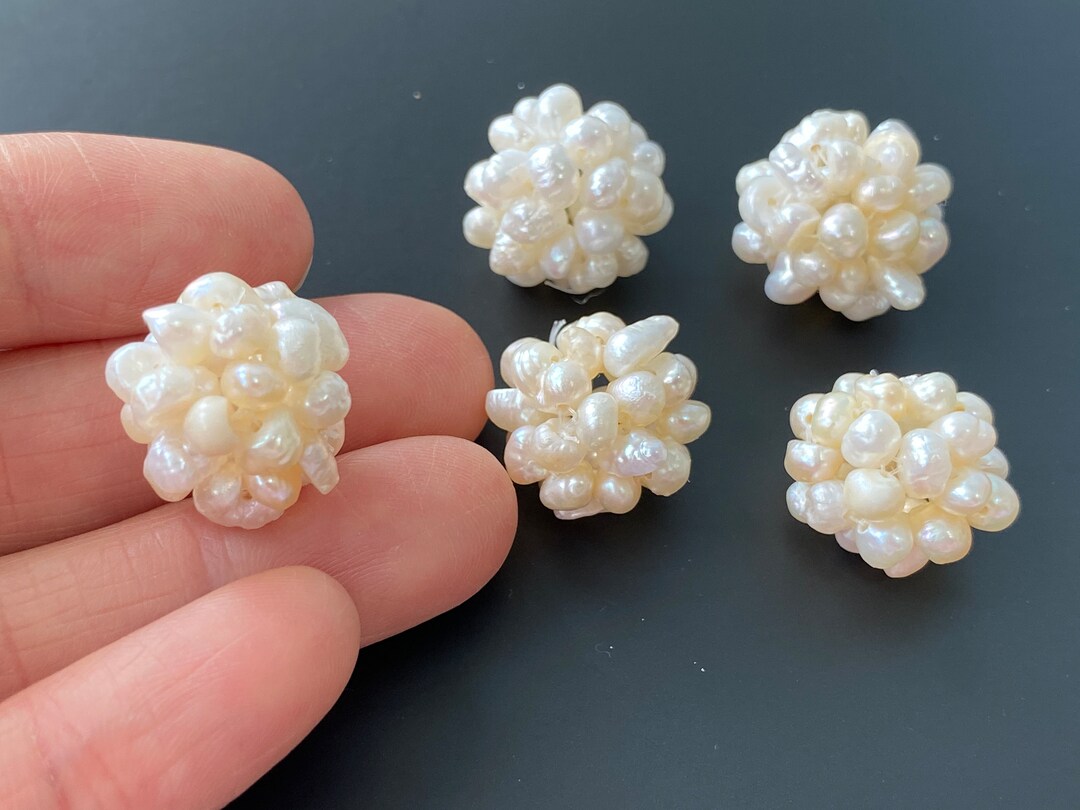 Handmade Weave White Pearl Sphere Balls,natural Freshwater Pearl Ball ...