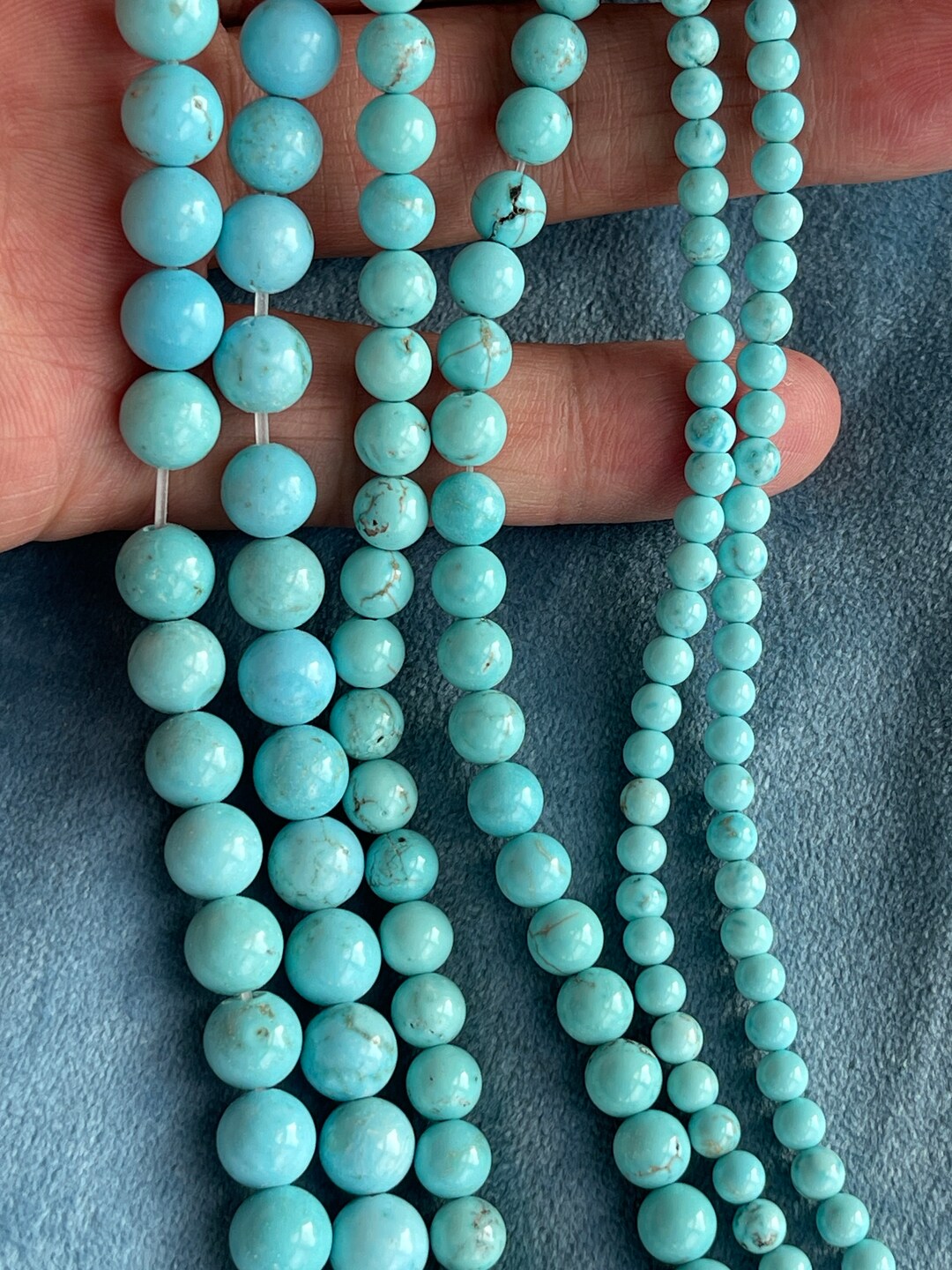 Round Turquoise Beads, Turquoise Stone Beads, 4mm 6mm 8mm Turquoise ...