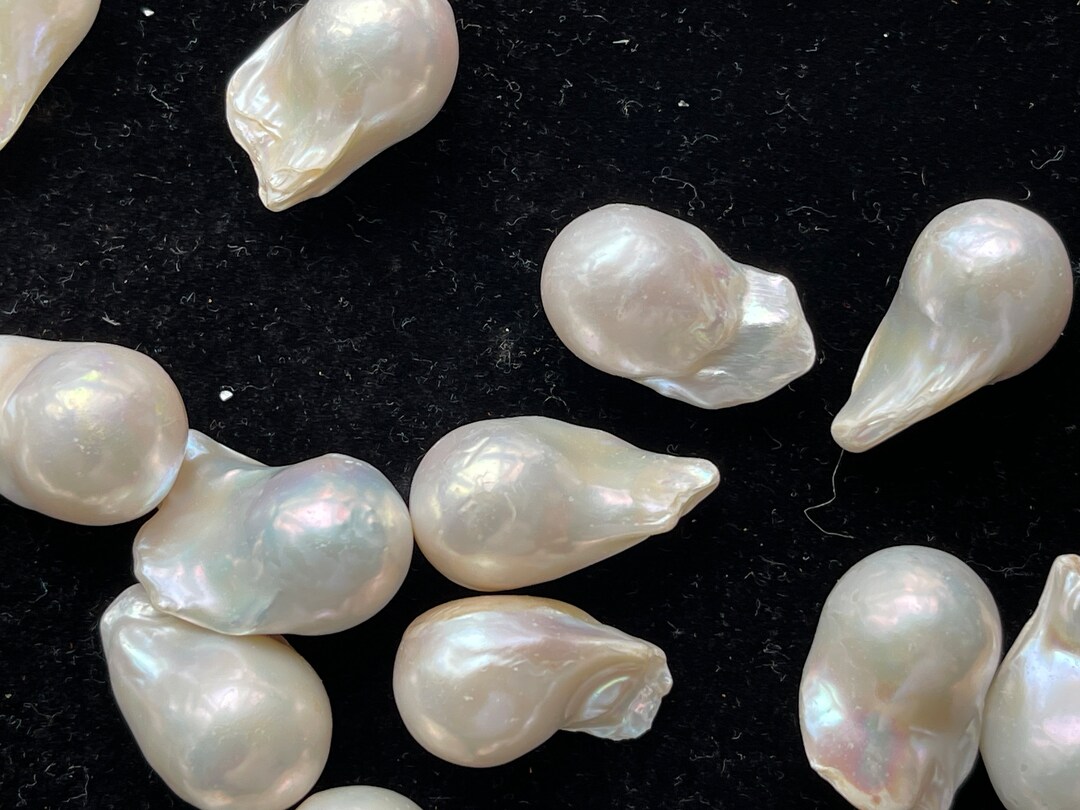 Jumbo White Baroque Fireball Pearl Bead, High Luster, AA Grade,e041 ...