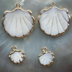 5 Pcs Electroplating MOP Sea Shell Pendant With Bail, Mother of Pearl ...