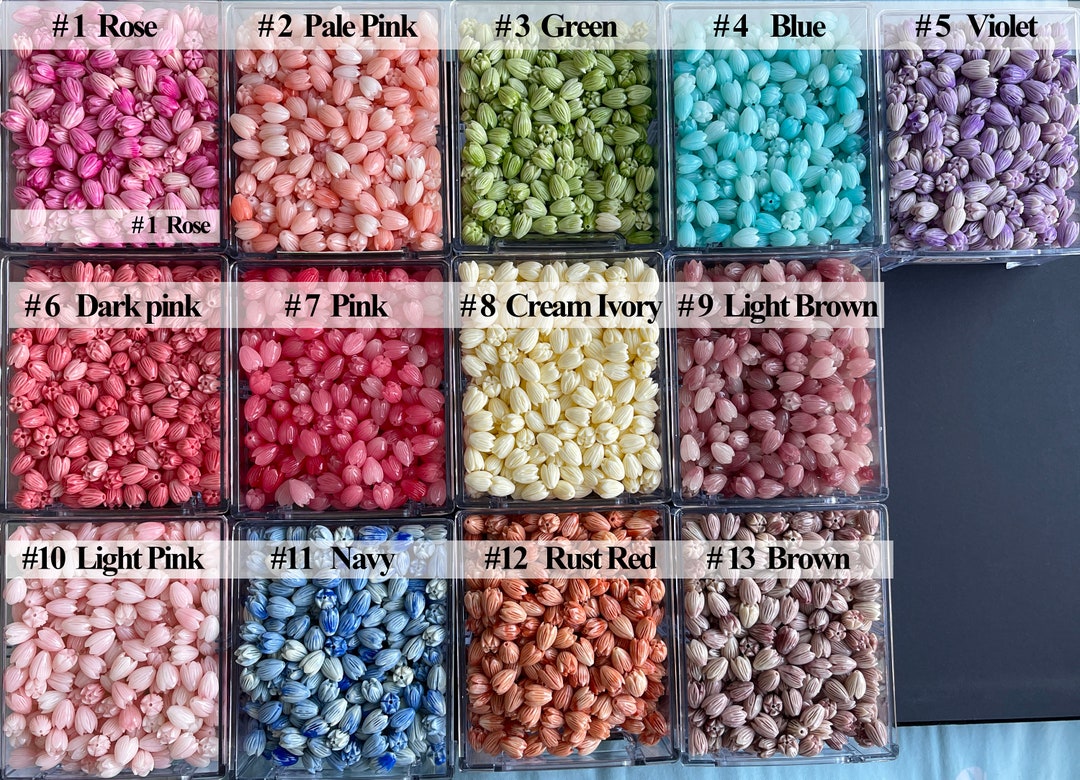 20pcs Hawaiian Pikake Beads, Hawaii Jasmine Flower Loose Beads, Island ...