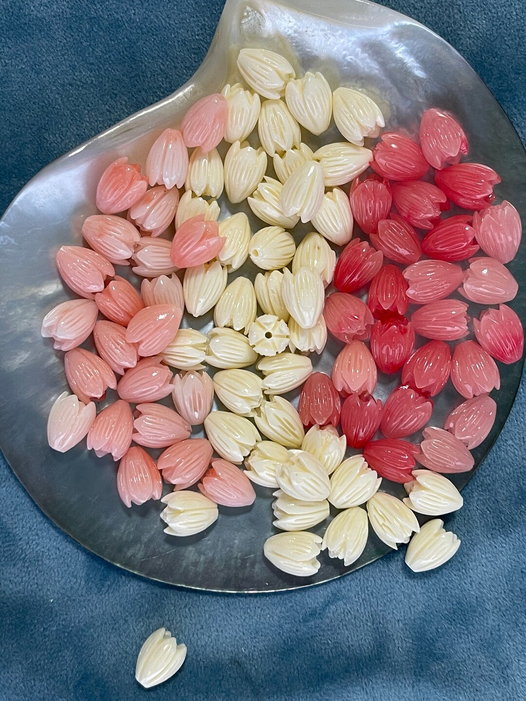 20pcs Hawaiian Pikake Beads, Hawaii Jasmine Flower Loose Beads, Island ...