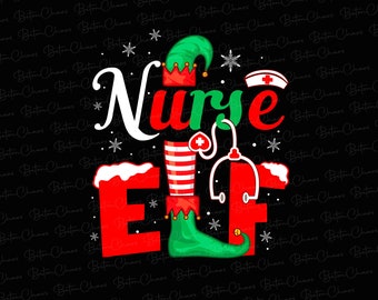 Nurse Elf Png, Santa's Favorite Nurse Png, Nurse Life, Christmas Trees ...