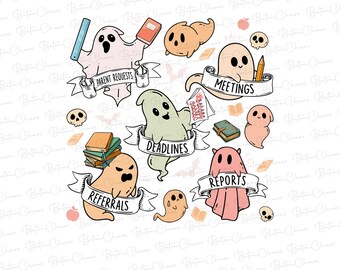 Teaching My Boos Png Cute Ghost Halloween Teacher Png Spooky - Etsy