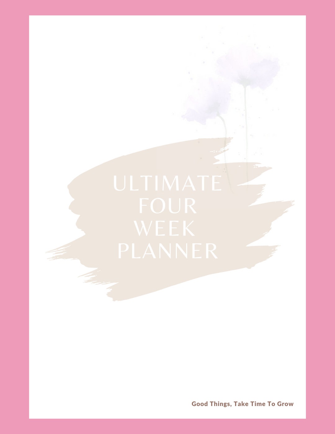 One Month Planner - Get Organized - Printable or Downloadable - Etsy