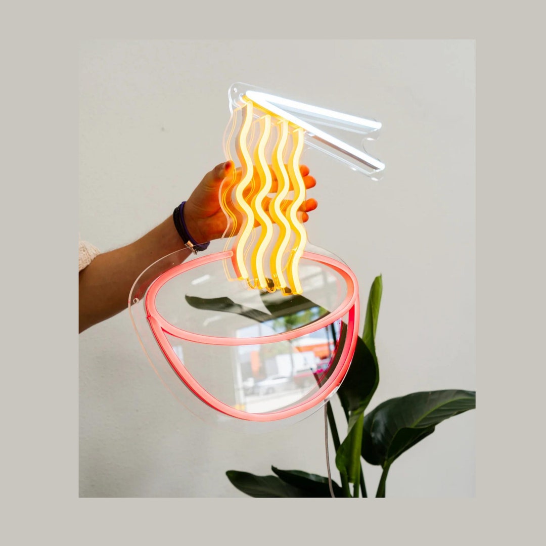 Ramen Bowl Neon Sign, Custom Noodles Neon Sign, Ramen Decoration Flex ...