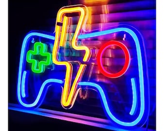 LED Game Console Neon Sign With Acrylic Plate Neon Decor Game - Etsy