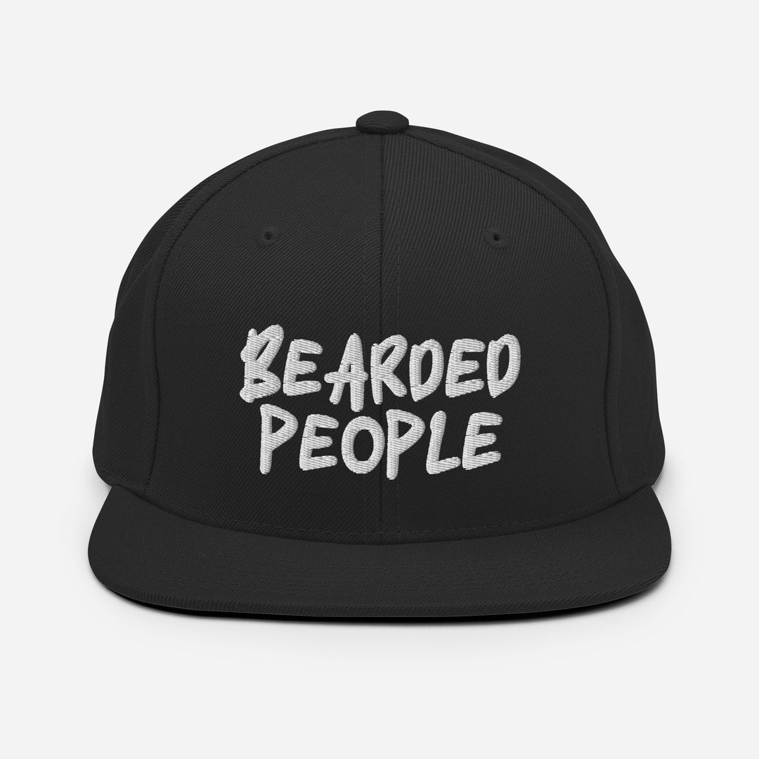 Bearded People Cursive Snapback Cap for Bearded Wearers - Etsy