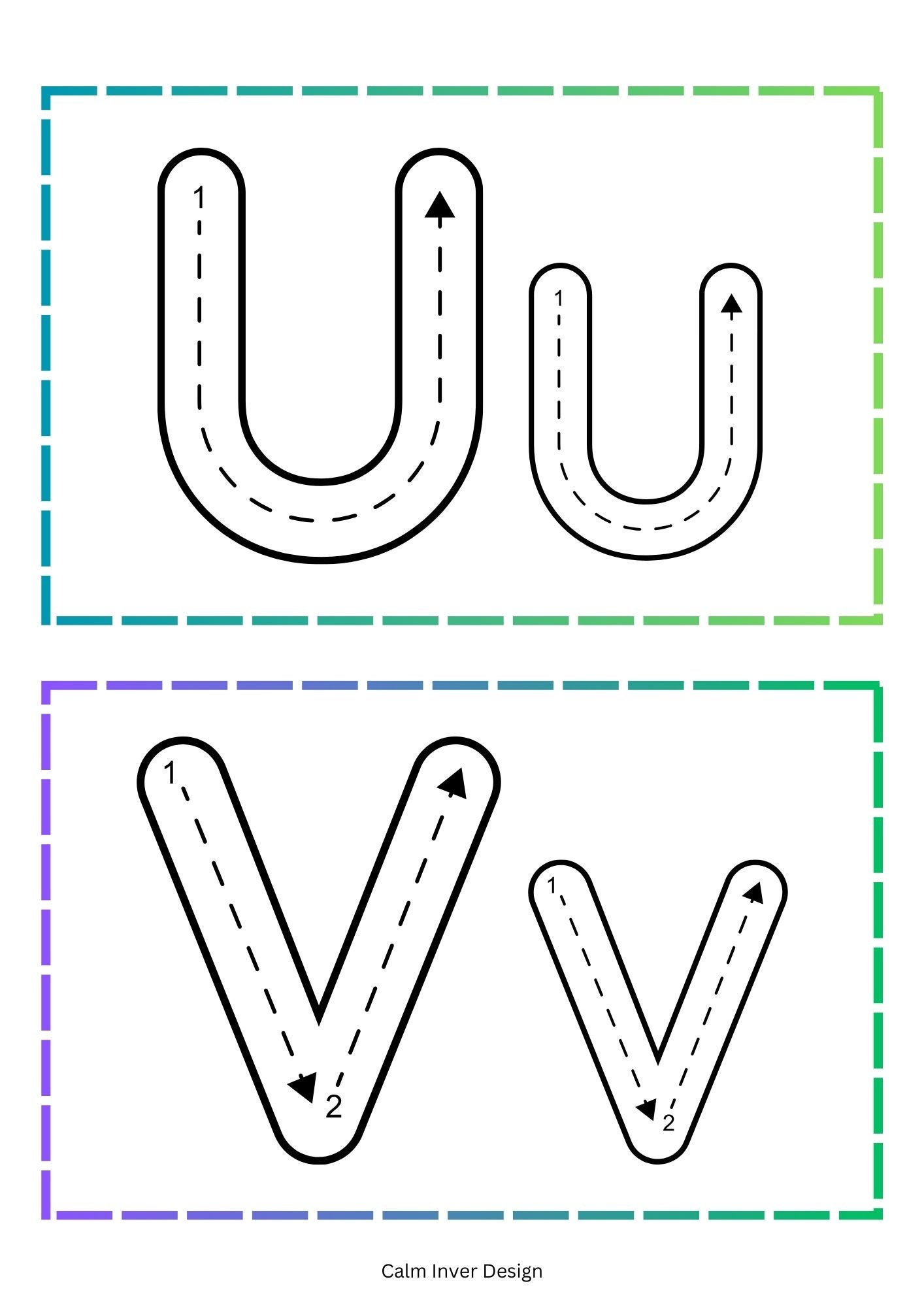 Tracing Letter Cards, Tracing Letters Worksheet, Early Education, Pre-k ...