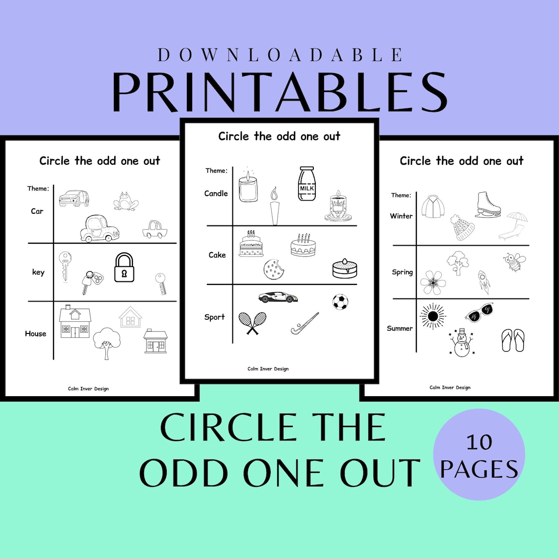 Circle the Odd One Out Worksheet, Pre-k, Kindergarten, Early Years ...