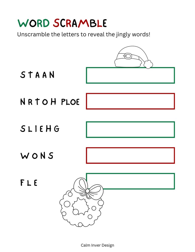 Christmas Activity Pages, Printable, Worksheets, Colouring Bundle ...