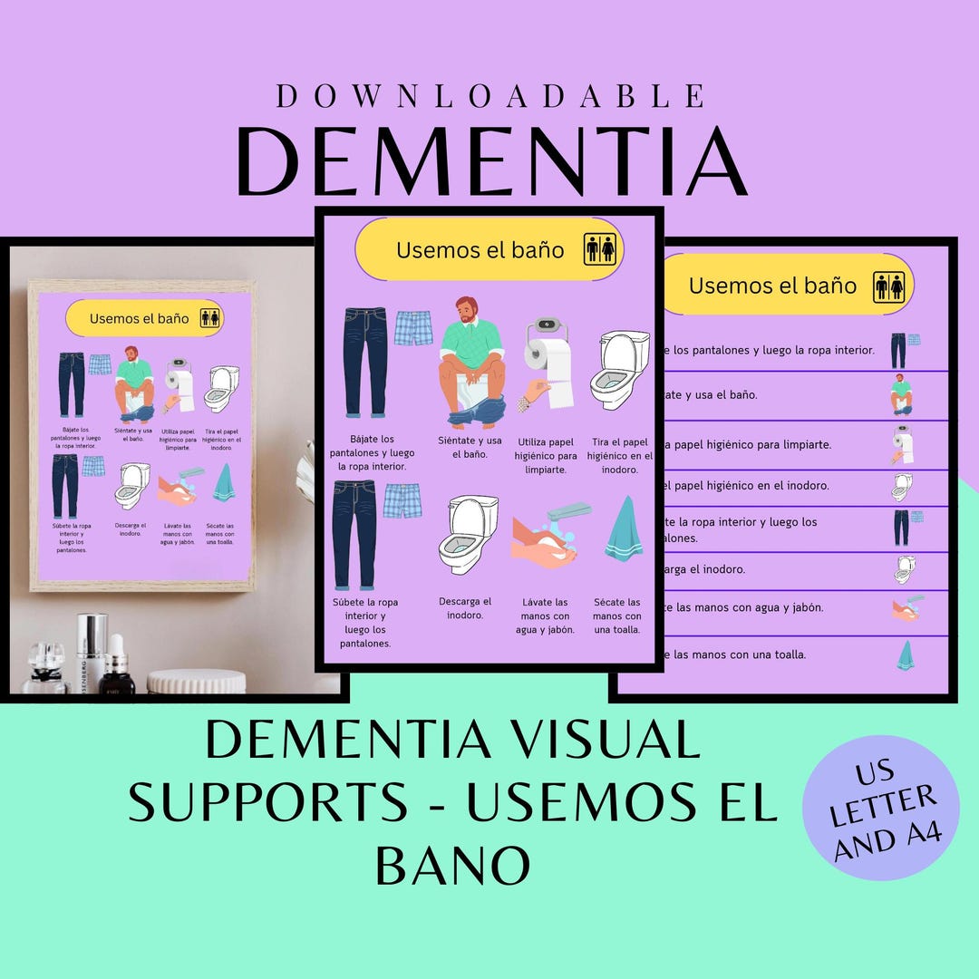 Spanish Dementia Toilet Visual Aid: Memory Loss Support (PDF Print) - Etsy