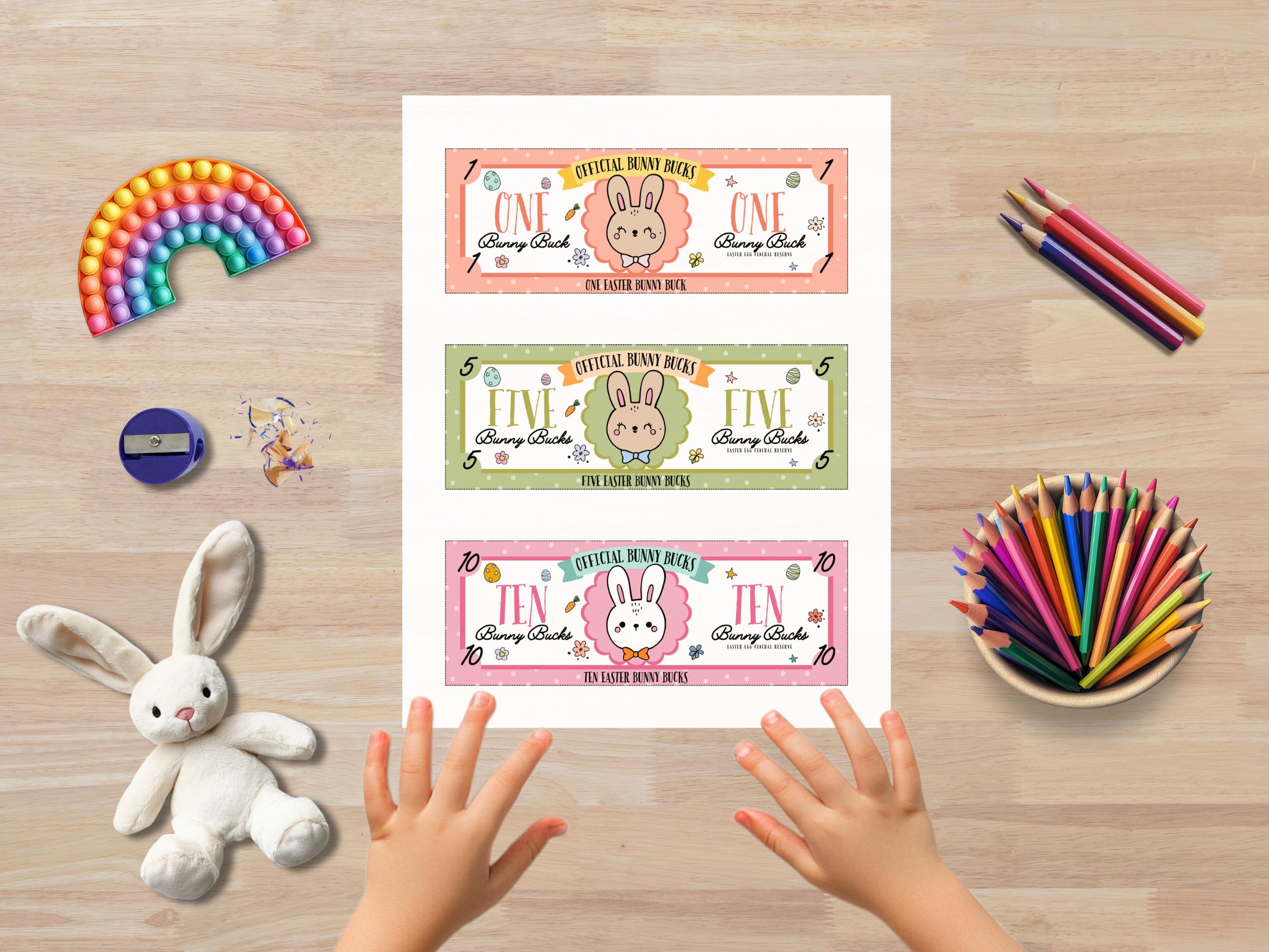 Bunny Bucks Printable: Easter Play Money, Reward Coupons (digital ...