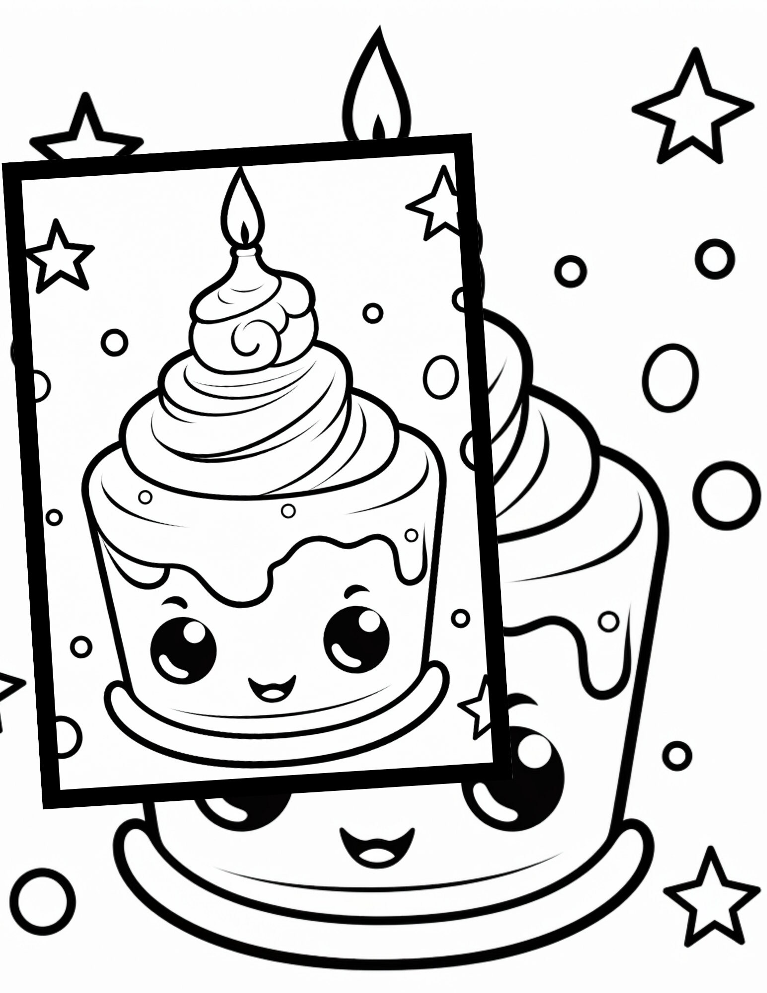 Cutie Confectionery Kawaii Colouring Book, Digital Colouring 23 Pages ...