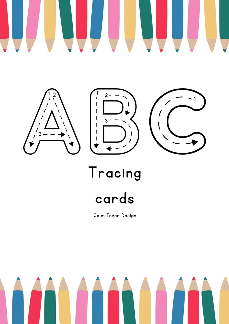 Tracing Letter Cards, Tracing Letters Worksheet, Early Education, Pre-k ...