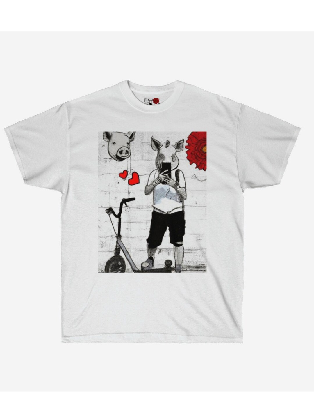 Pigs in Scooters. AI Generated Art - Etsy