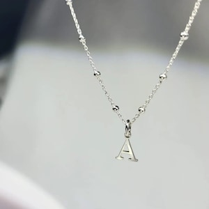 Initial Letter Necklace, Sterling Silver, Personalised Jewellery ...