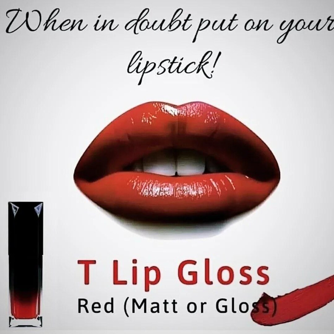 T Red Lip Gloss (matt or Gloss) - Etsy