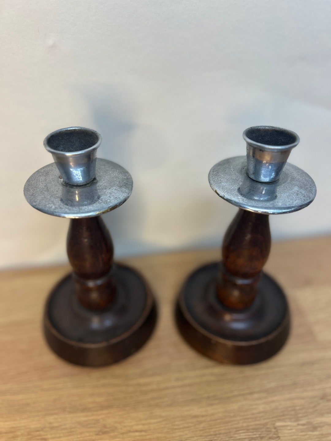 Pair of Vintage Art Deco Candlesticks - Etsy