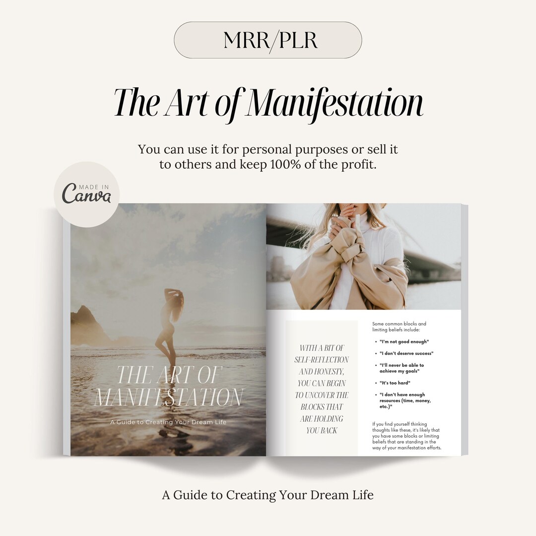 NEW Art of Manifestation Guide, Includes Master Resell Rights, MRR/PLR ...