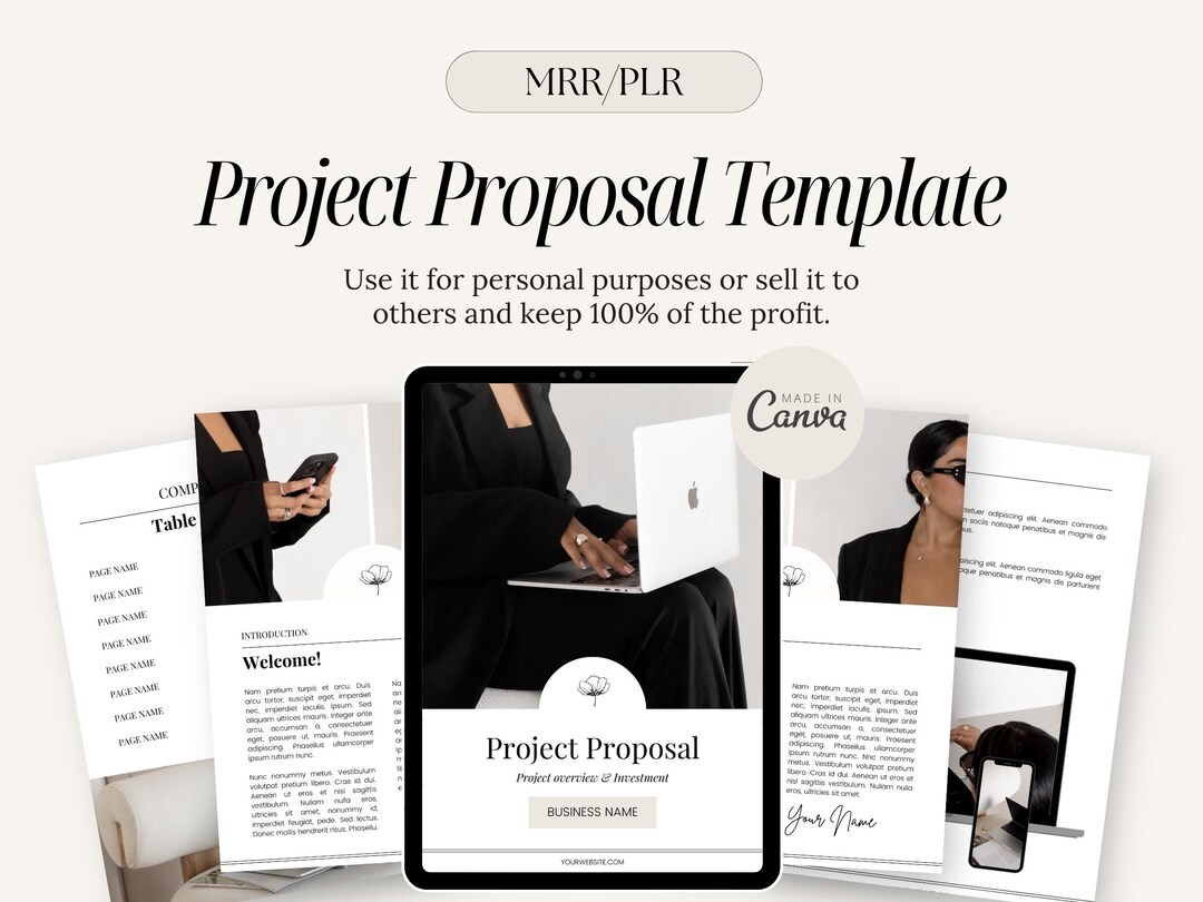 Project Proposal Template, Personal & Commercial Use, Freelance ...