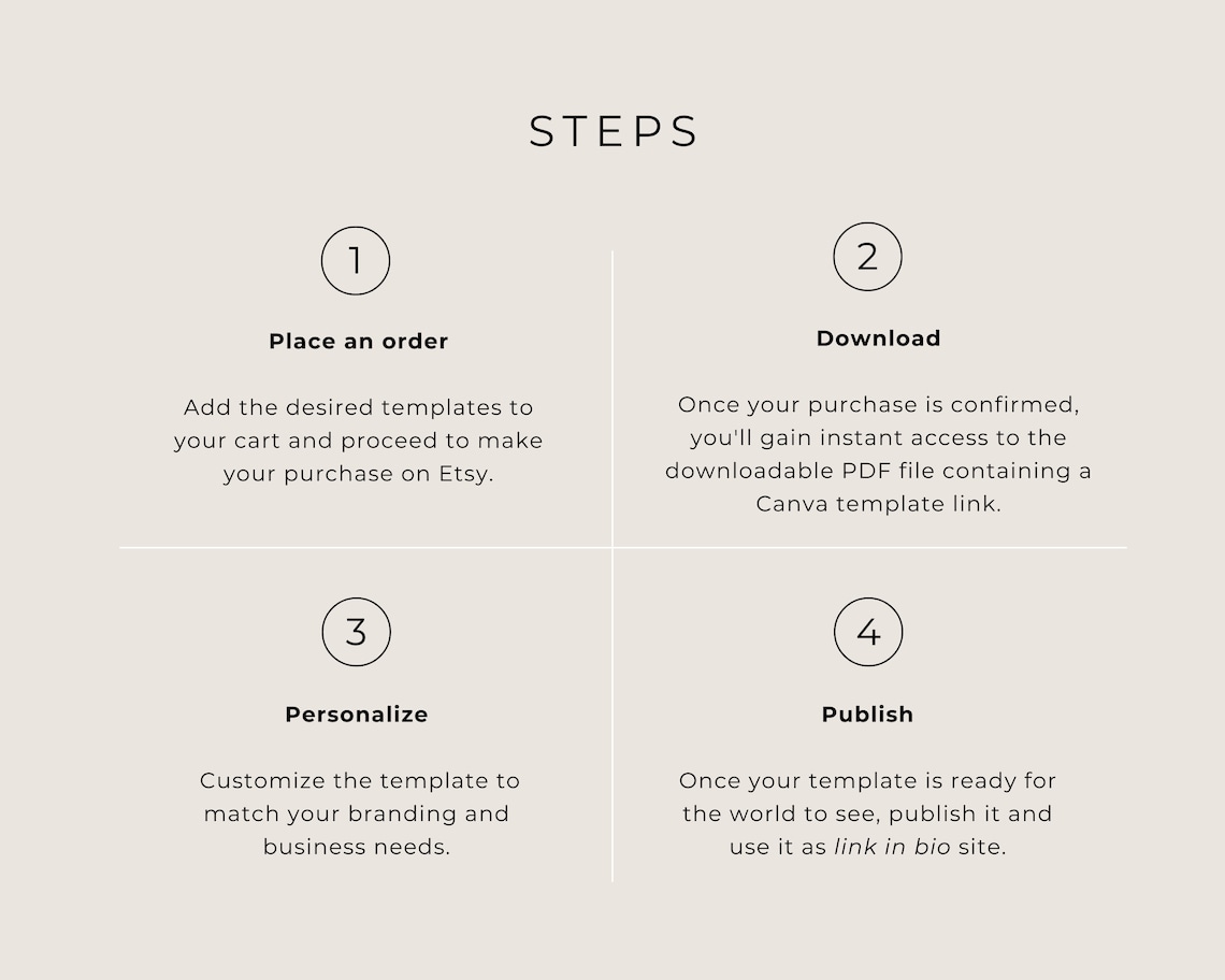 Link in Bio Template, Instagram Bio, Link in Bio Canva, Minimal Link in Bio Canva Template, Link ...