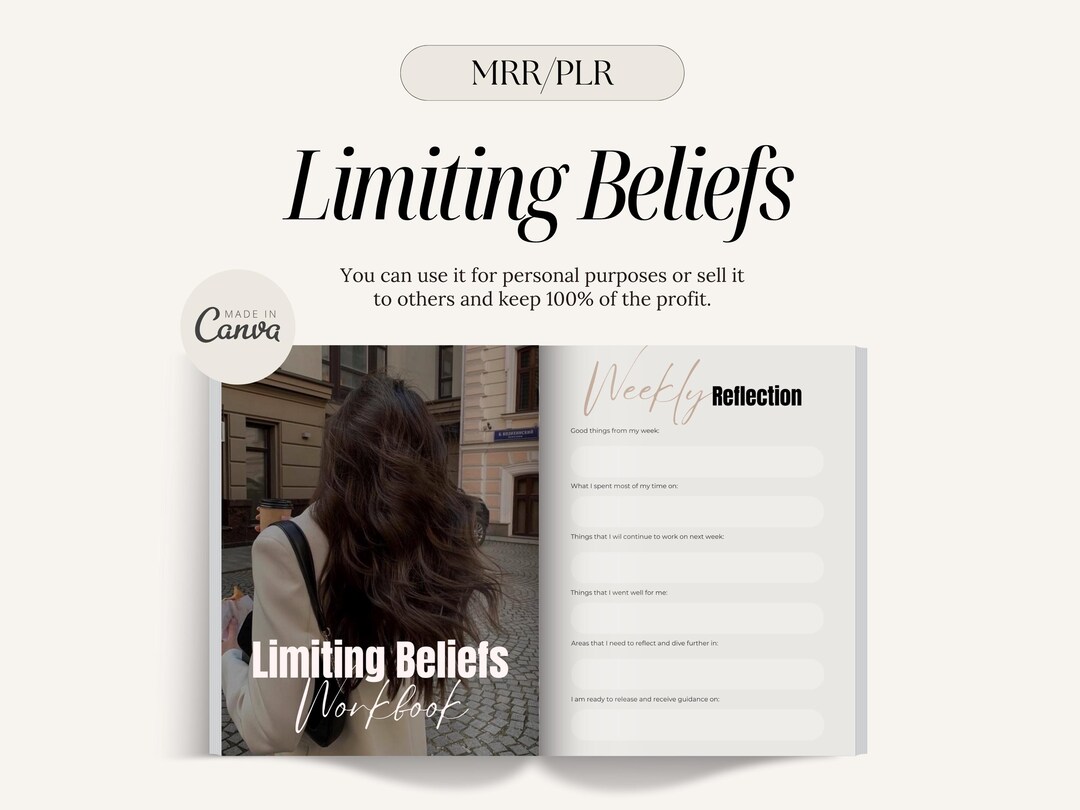 MRR Limiting Beliefs Workbook, Reframe Your Mindset for Success ...