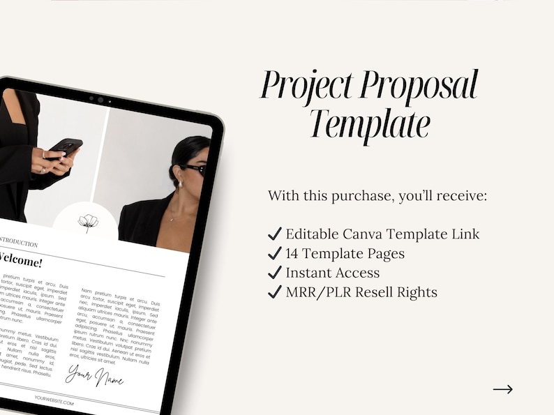 Project Proposal Template, Personal & Commercial Use, Freelance ...