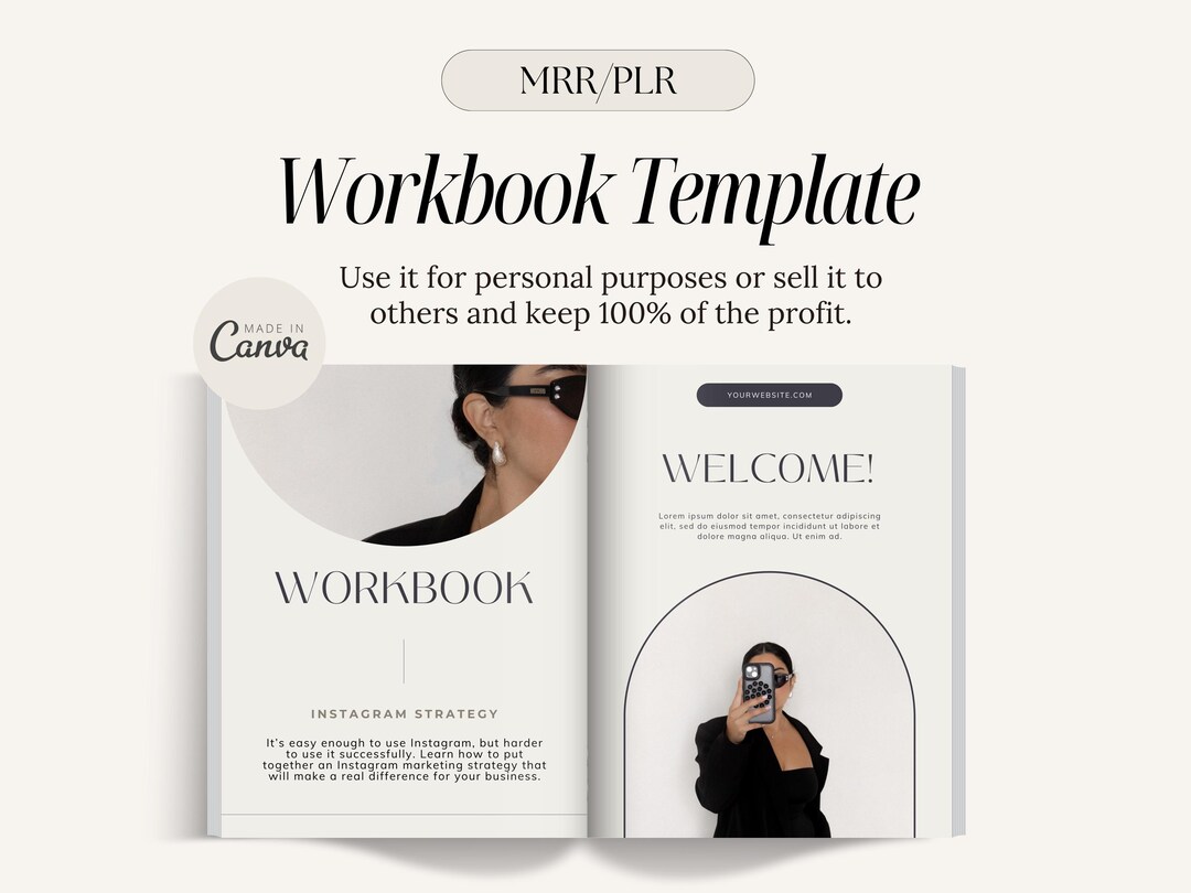 Editable Workbook Template: 30-page Canva Ebook (MRR PLR) - Etsy