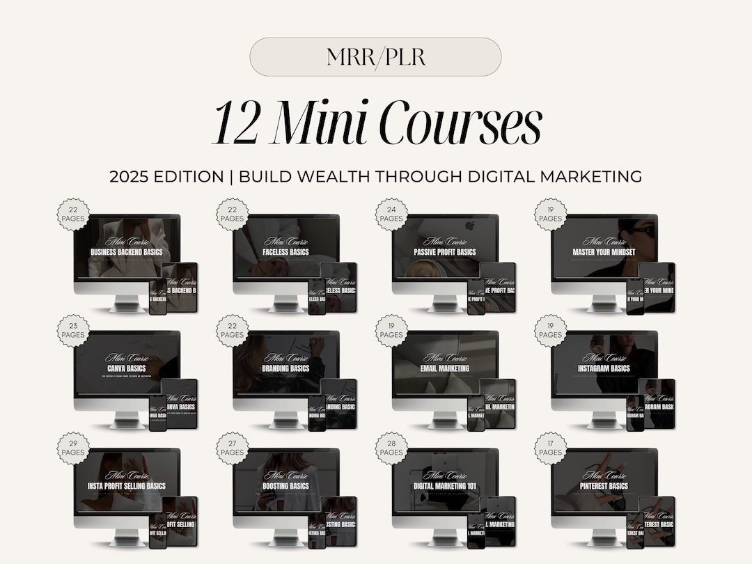 12 Mini Courses With Master Resell Rights - 2025 Edition | Build Wealth ...