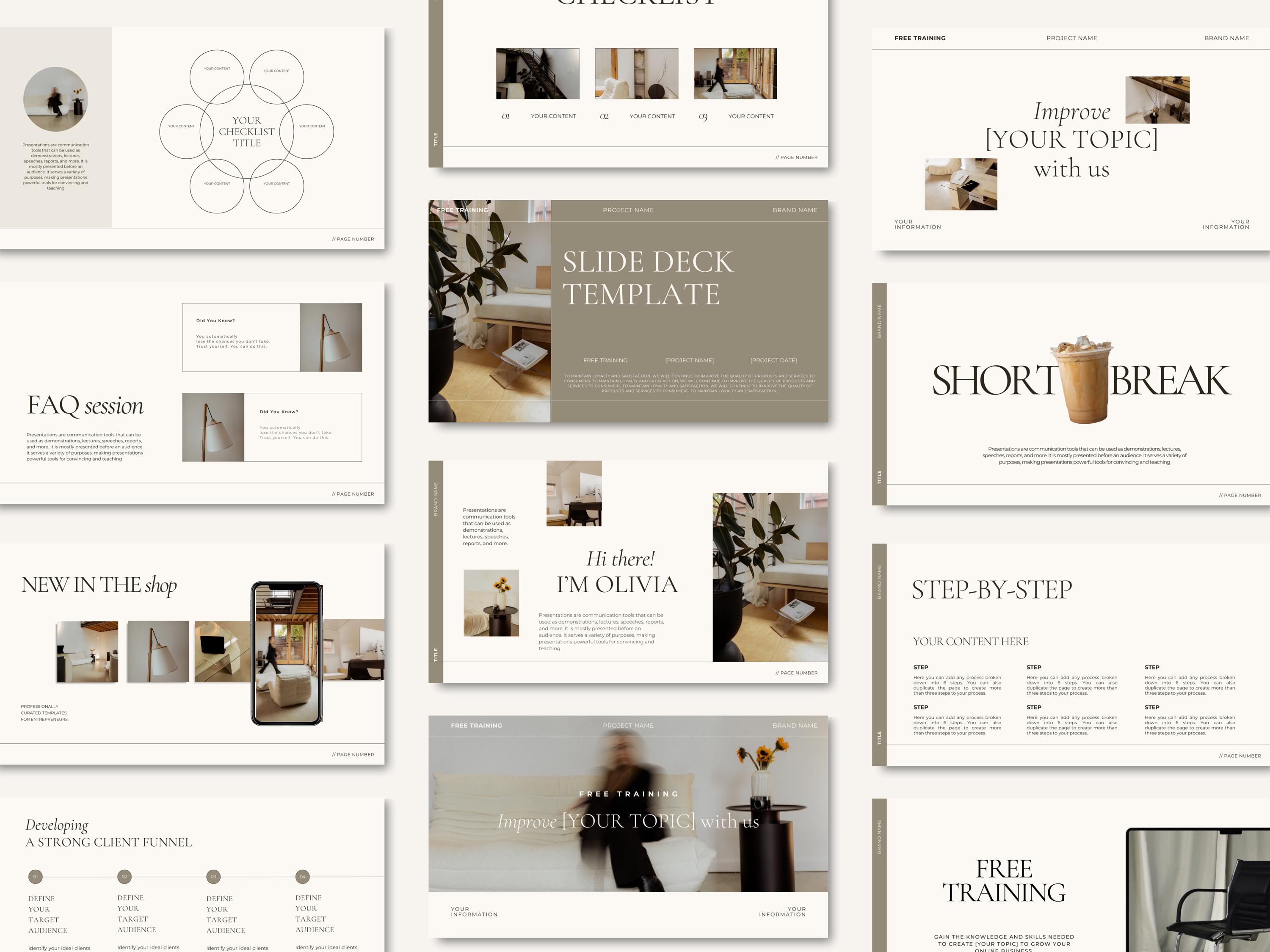 150-page Slide Deck Template for Webinars, Includes Resell Rights ...
