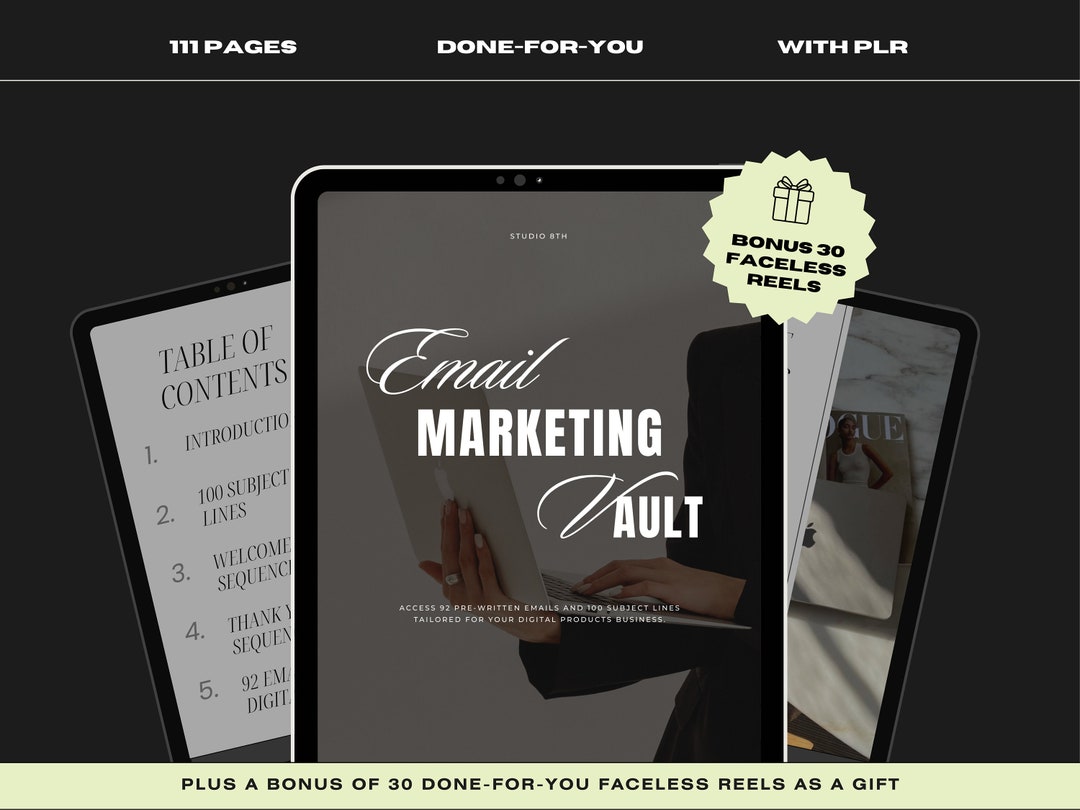 NEW Email Marketing Vault, 92 Pre-written Emails and 100 Subject Lines ...